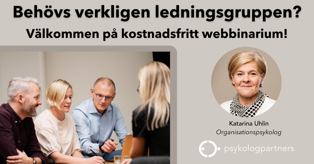Kostnadsfritt Webbinarium | Utmana ledningsgruppen med oss